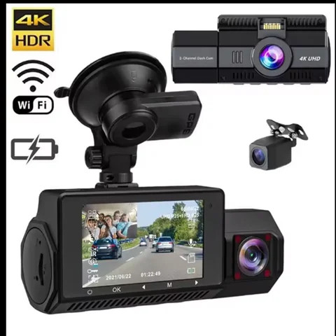 Buy 4k Dash Cam Recorder Gps Wifi Dual Camera Dash Cam Front And Inside ...