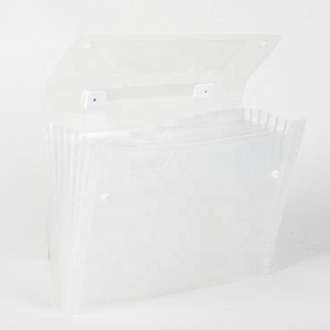 Buy 6 Pocket Clear Plastic Button Closure Expandable Folder Accordion ...