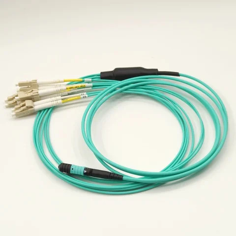 Buy 8 Cores Om3 Mm Fiber Cable Mpo Female-lc Fan-out Multimode ...