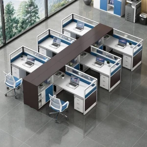 Buy 8 People Office Desk Shared Modern Partner Workstation from Foshan ...