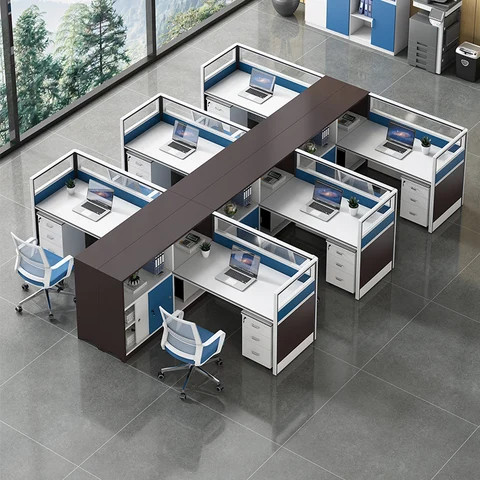Buy 8 People Office Desk Shared Modern Partner Workstation from Foshan ...