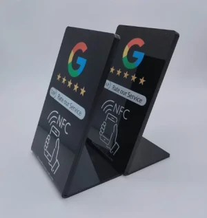Buy Acrylic Nfc Stand With Google Review Qr Code Table Display Hub Mini ...