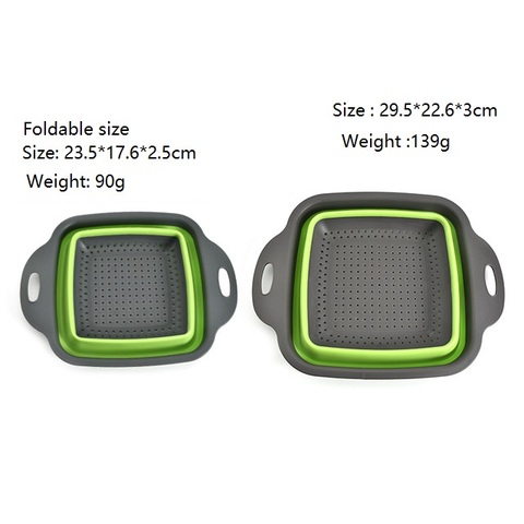Buy Amazon Promotional Food Grade 2pc Silicone Collapsible Colander ...