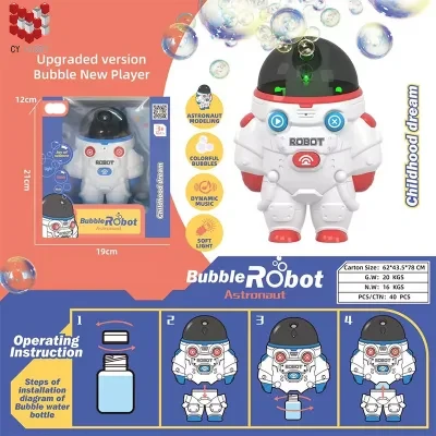 Buy Astronaut Electric Bubble Robot With Light And Music Function ...