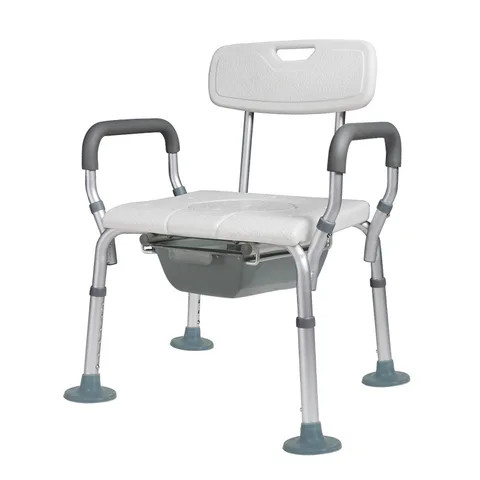 Buy Bedside Folding Aluminum Plastic Shower Commode Toilet Chair ...