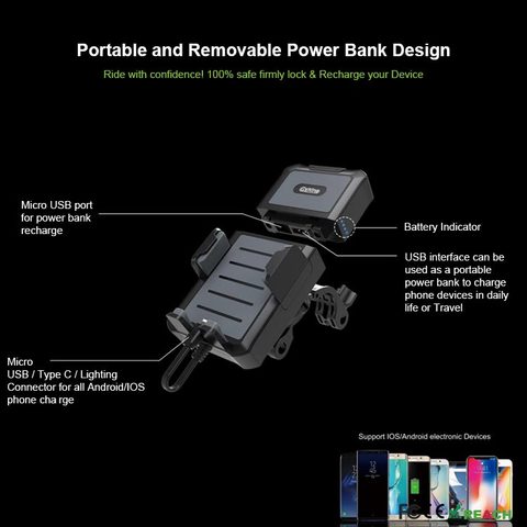Buy Bicycle Motorcycle Rechargerable Power Bank 5200mah Charger Cell ...