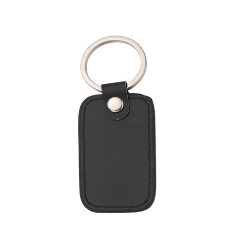 Buy Blank Can Be Laser Embossed Logo Leather Keychain Metal Custom ...