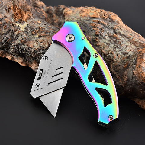 Buy Box Cutter Retractable Paper Cutting Knife Pocket Heavy Duty ...