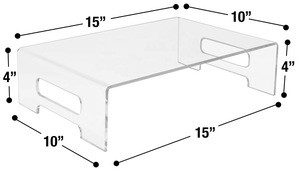 Buy Clear Acrylic Monitor Stand Perspex Ergonomic Laptop Stand ...