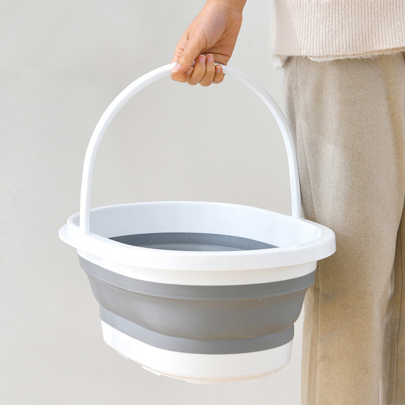 Buy Collapsible Plastic Household Compressed Mop Bucket Multifunctional ...