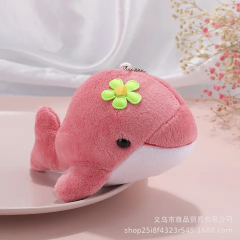 Buy Cross-border Adorable Dolphin Doll Plush Keychain Stuffed Animal ...