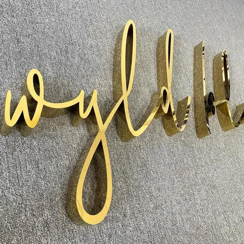 Buy Custom Wall 3d Logo Sign 3d Signage Letter Stainless Steel Metal ...