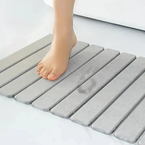 Buy Diatomite Earth Bath Mat Fast Drying Nonslip Absorbent Stone Bath ...