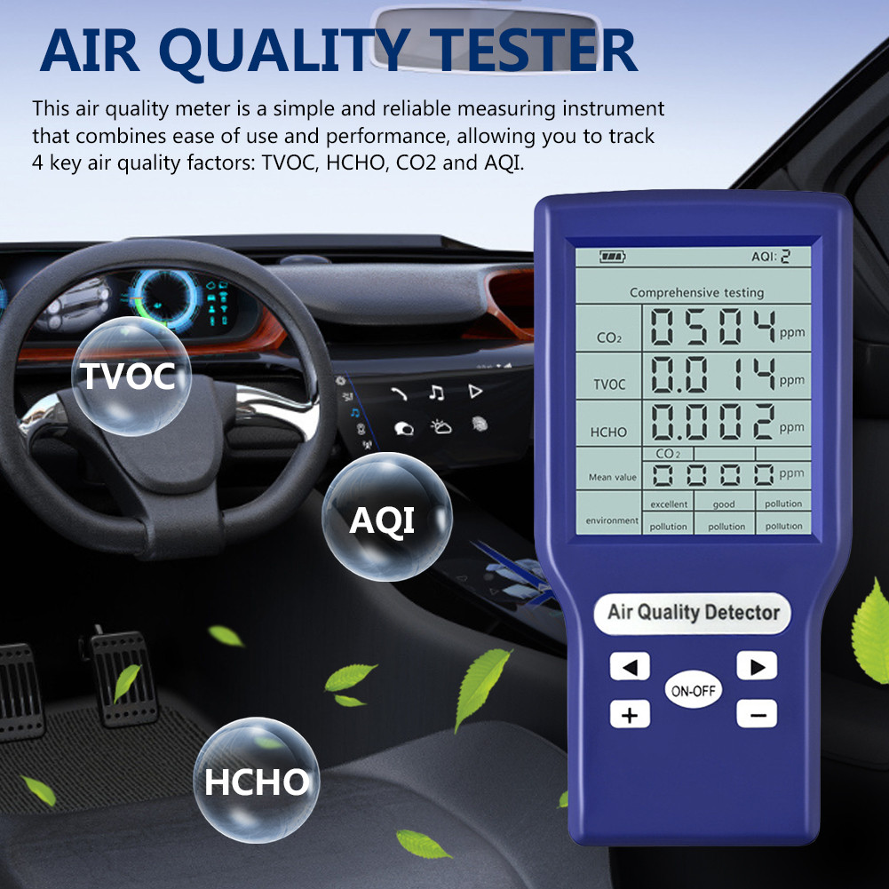 Buy Digital Co2 Sensor Ppm Meters Air Quality Meter Monitor Mini Portable Carbon Dioxide ...