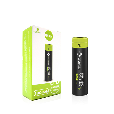 Buy Efan Eizfan Imr 3.7v 18650 3500mah 17a Rechargeable Lithium Battery ...