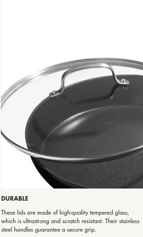 Buy Glass Wok Lid Strainer Cooking Pots Stainless Steel Glass Lid With ...