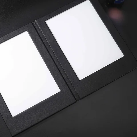 Buy High Quality Black Pvc Flip Menu 2 Panel 2 Light View A4 A5 Menu ...
