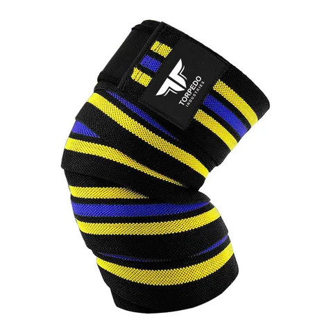 Buy Knee Wraps Gym Custom Elastic Heavy Duty Weight Lifting Guard ...
