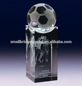 Buy Laser Engraved Crystal Football Trophy For Sport Event Souvenirs ...