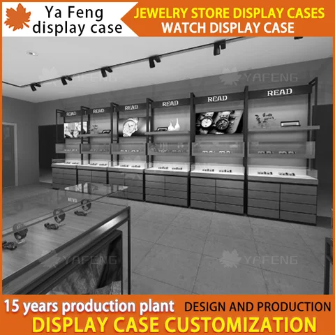 Buy Modern Retail Wooden Watch Display Cases Floor Standing Customized ...