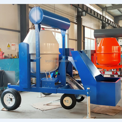 Buy Movable Cement Mortar Concrete Mixer Vertical Drum Mixer Small Feed ...