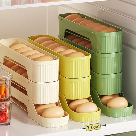Buy New Cream Color Muti-largers Pp Plastic Eggs Storage Box Holder ...
