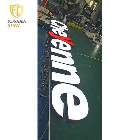 Buy Outdoor Stainless Steel Store Name Sign Board 3d Lighted Logo ...