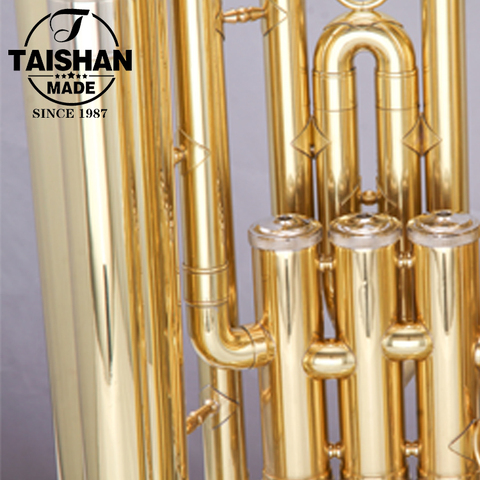 Buy Professional Gold Lacquer Brass Body Tuba from Shandong Taishan ...