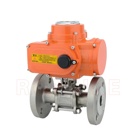 Buy Q941f-16p Stainless Steel Cf8 Cf3 Cf8m Cf3m Three-piece Flange Electric Ball Valve from ...