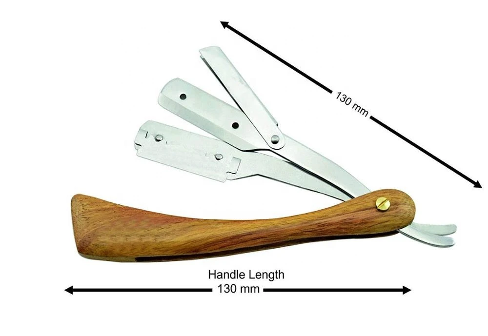 Buy Razor Blade Razor Wood Handle 15.1 Cm Derby Premium Blades And ...