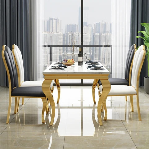 Buy Restaurant Furniture Living Room Furniture Marble Dining Table ...