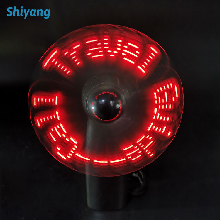 Buy School Gift Air Cooling Green Led Custom Message Fan Battery ...