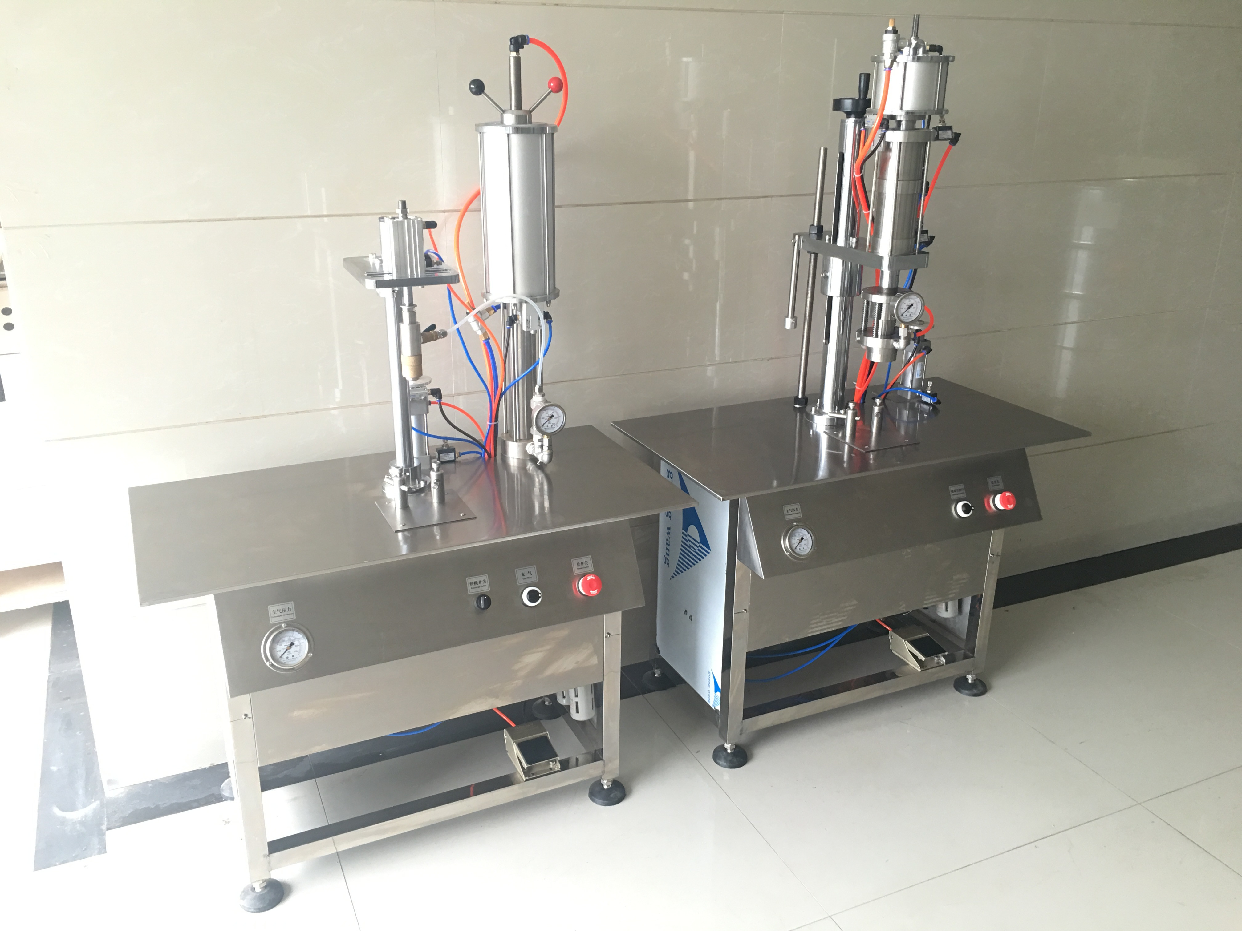 Buy Semi Manual Bag On Valve Bov Aerosol Filling Machine from Wuhan HDC ...