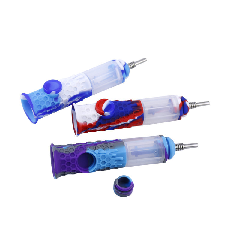 Buy Silicone Dabs Rig Water Filter With Titanium Nail Dabs Pipe Honey ...