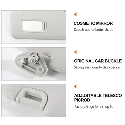 Buy Sun Visor Grey Driver Left Side With Mirror 92011sc033lo Sun Visor ...