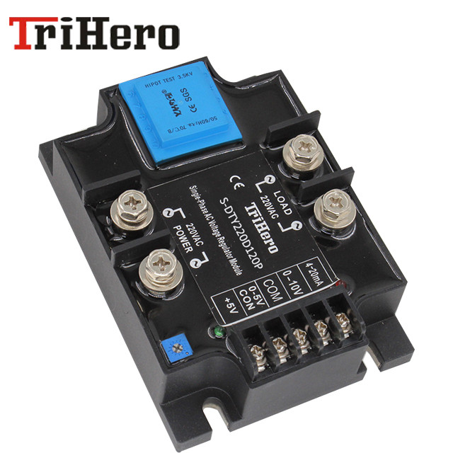 Buy Trihero 120a Single Phase Scr Power Controller,ssr 4-20ma,0-10v,s ...