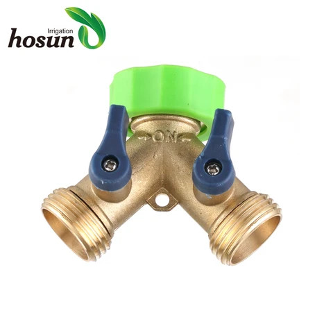 Buy Y Pipe Fitting 2 Way Hose Splitters With Valve from Zhejiang ...