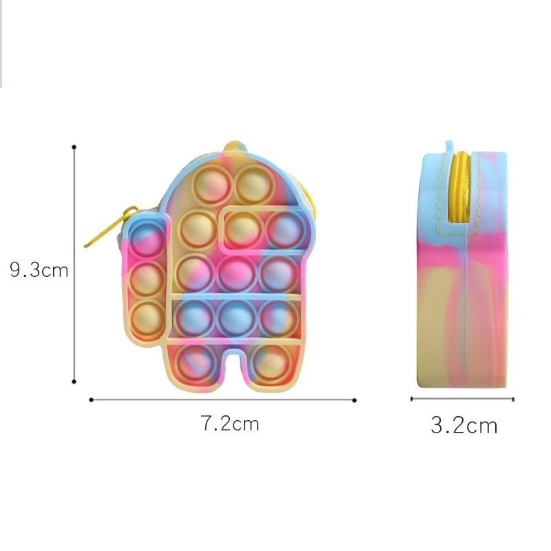 Buy Space Man Fidget Toy Coin Purse Stress Reliever Autism Rainbow ...