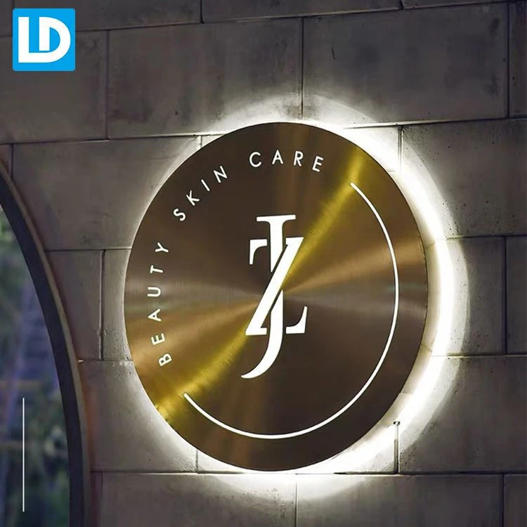 Buy Stainless Steel Metal Sign Exterior Signage Backlit Logo Light Box ...