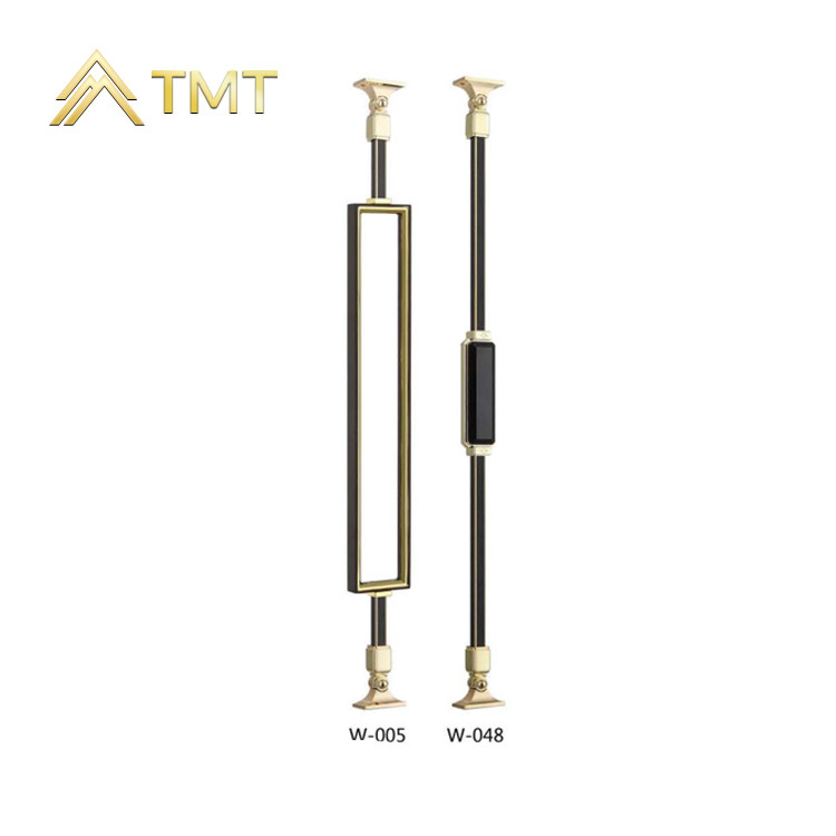 Buy Black Gold Metal Stair Handrail Steel Railing Baluster Laser ...