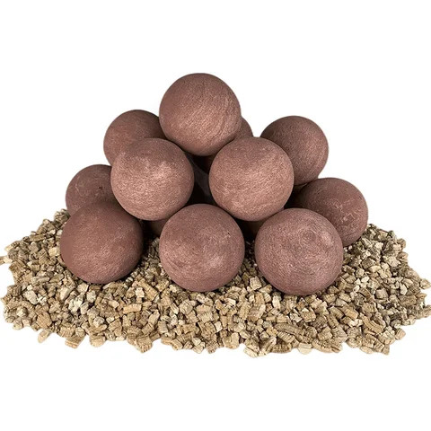 Buy Ceramic Fire Balls For Fire Pit, Set Of 6 Round Fire Stones ...