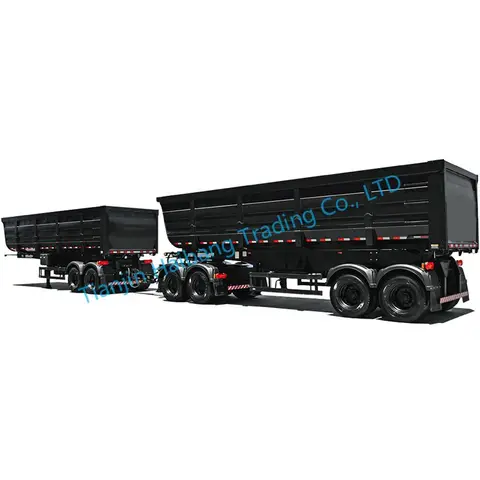 Buy China Road Train Tandem Axle Truck Trailer Interlink Super Link ...