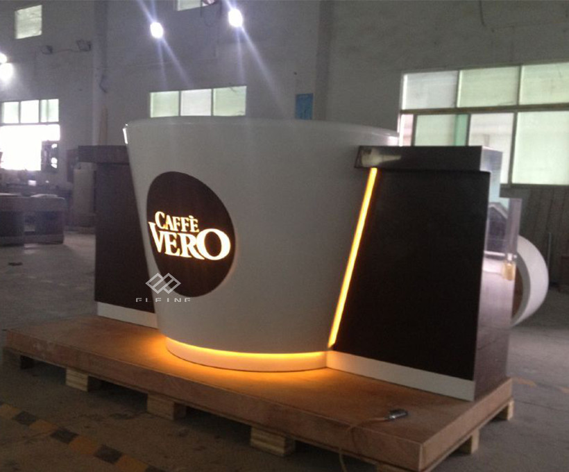 Buy Curved Unique Bar Counter Design Led Light Cafe Bar Counter Design ...