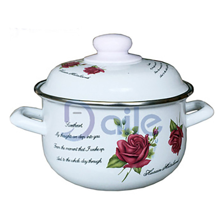 Buy Custom Decal Pattern Hotpot Set Enamel Casserole Pot Set And ...