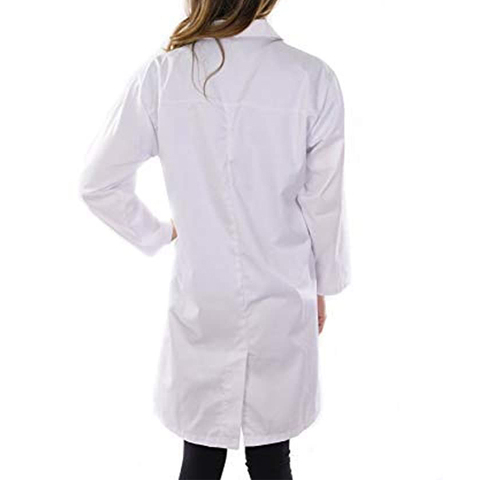 Buy Custom Polyester Lab Coat Doctor Nurse Uniform Blouse Pure Color ...