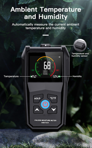 Buy Digital Hygrometer Moisture Meter Wood Cardboard Lumber Concrete ...