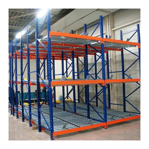 Buy Gravity Roller Flow Pallet Rack System Steel Warehouse Storage ...