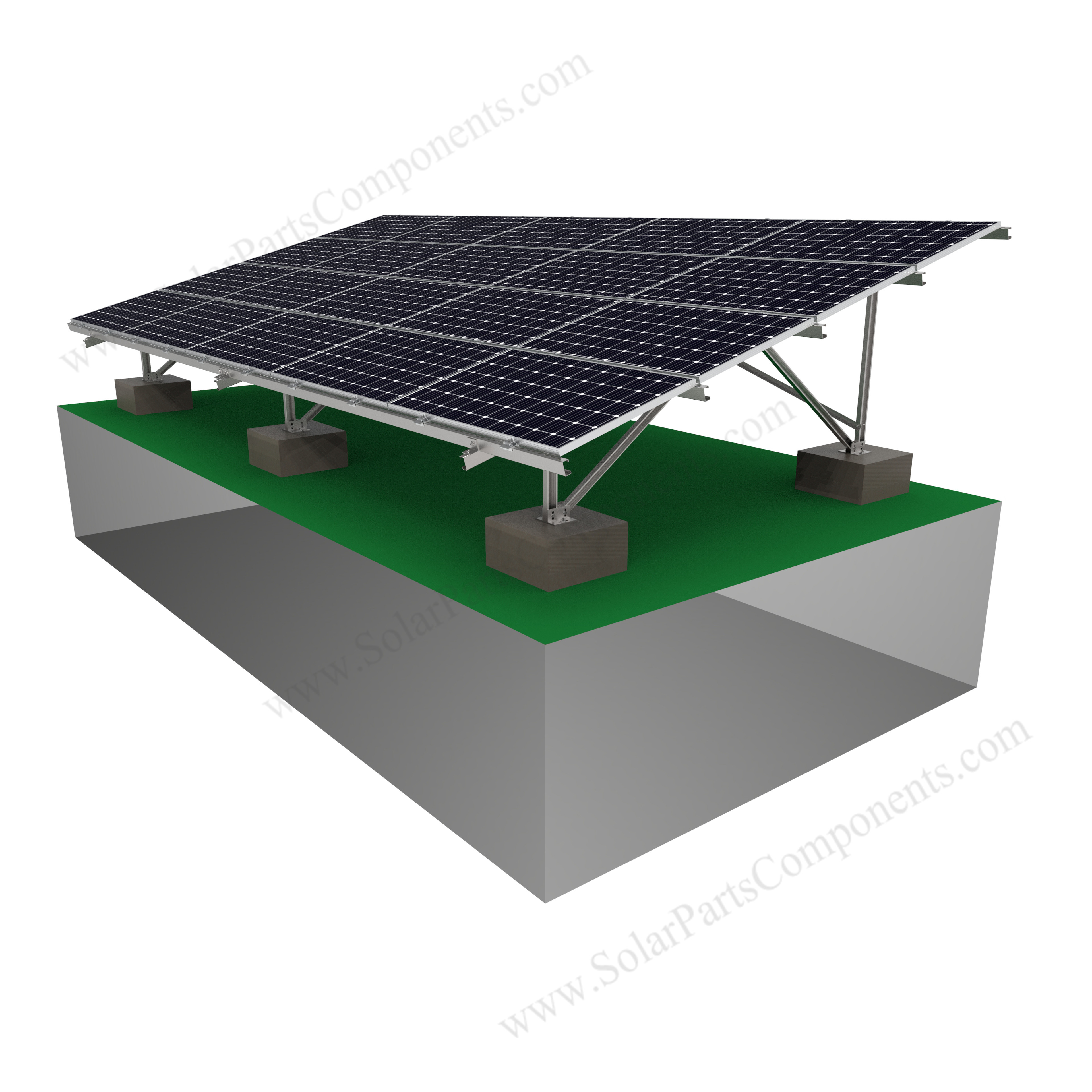 Buy Ground Solar Mounting Concrete Foundation Structures Solar Panel ...