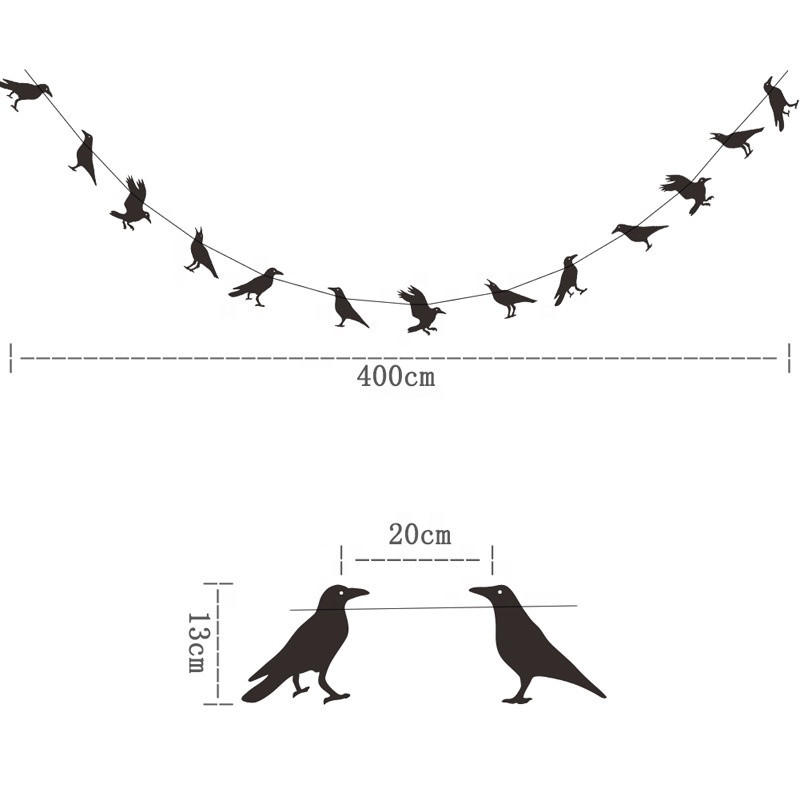 Buy Halloween Hanging Paper Banners Bat Banner Ghost Banner Halloween ...