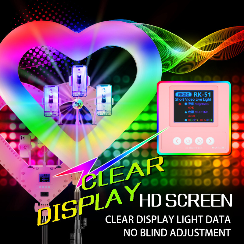 Buy Heart Shape 20inch 45w Led Ring Light With Tripod Stand Photography ...